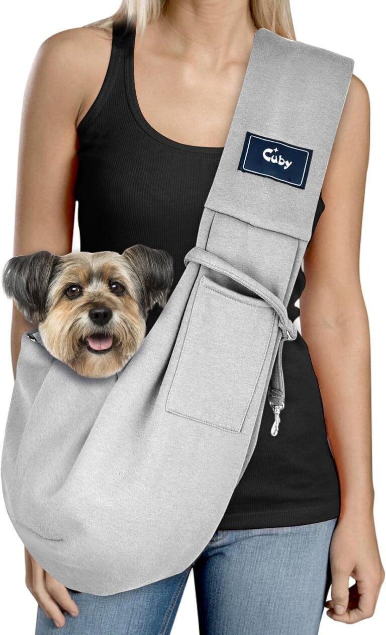 CUBY Reversible Pet Sling Carrier - Soft Pouch for Small Dogs and Cats ...